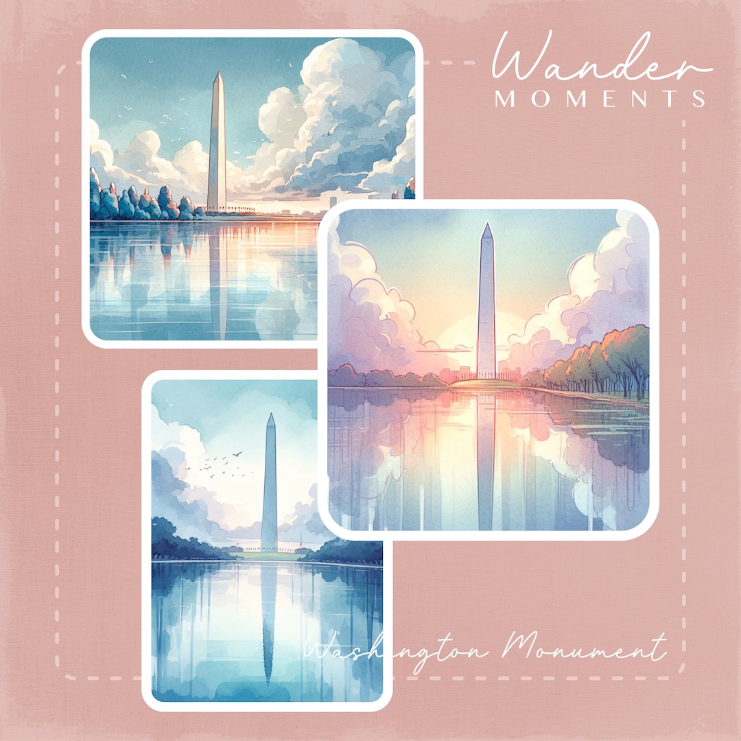 WASHINGTON MONUMENT | USA D.C. Landmark Skyline Cityscape Souvenirs ...