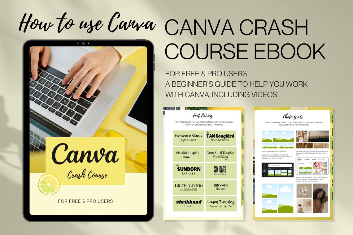 Canva Crash Course Ebook | Canva Tutorial for Beginners | Free & Pro ...