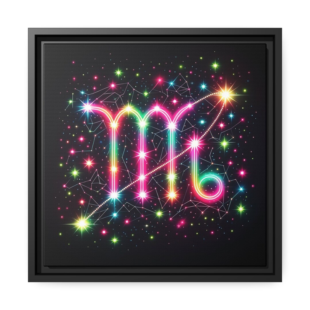 Virgo Zodiac Matte Canvas, Black Frame - Etsy