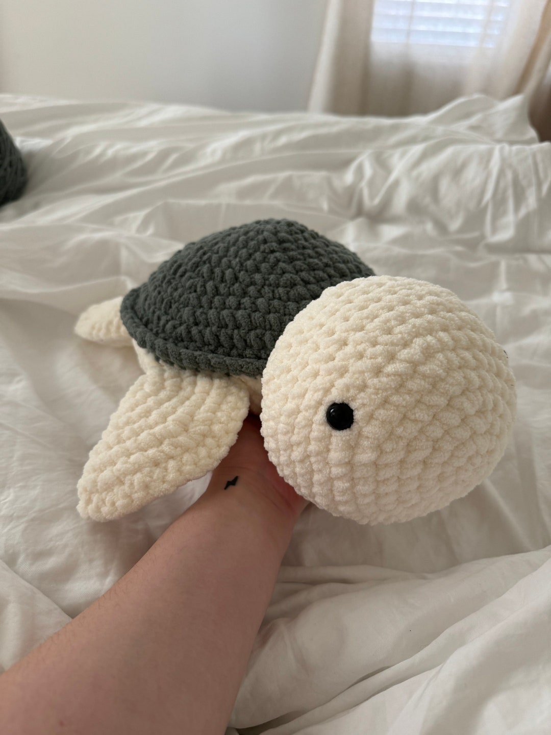 Jumbo Sea Turtle Crochet Pillow - Etsy