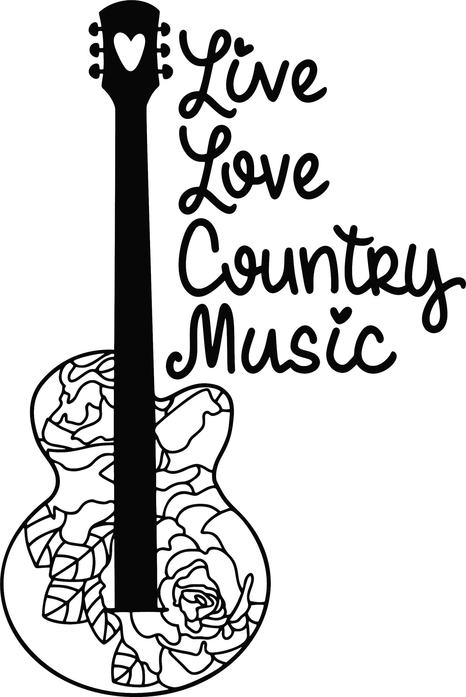 Country Music Quote Decal Live Love Country Music Vinyl Decal Country ...