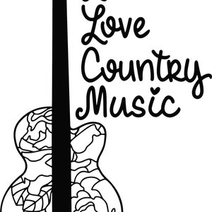 Country Music Quote Decal Live Love Country Music Vinyl Decal Country ...