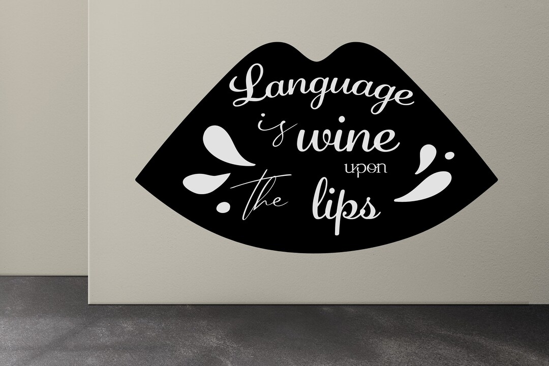 Lips Vinyl Decal Lipstick Lip Print Sticker Lip Shape Wall Art Sign - Etsy