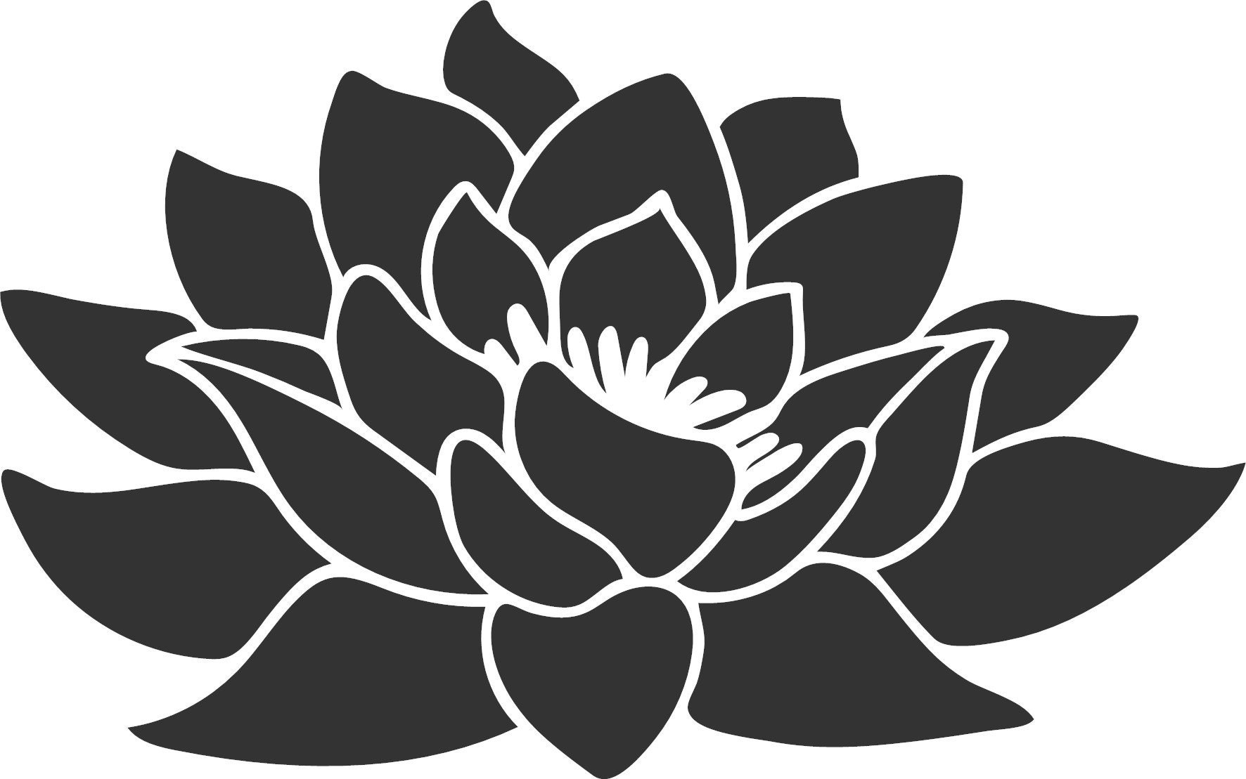 Lotus Flower Decal Sticker Lotus Flower Vinyl Decal Floral Decal Sacred ...