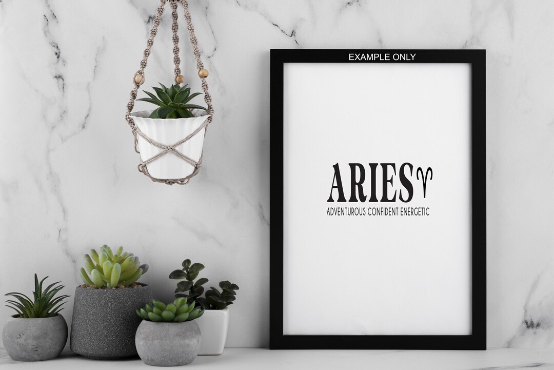 Aries Zodiac Vinyl Decal Sticker Wall Art Car Window Astrological Sign ...