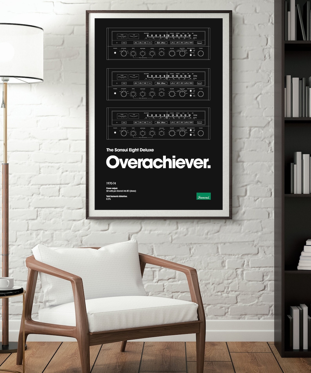 Sansui Eight Deluxe 70's Era Vintage Audio Poster,vintage 70s Poster ...