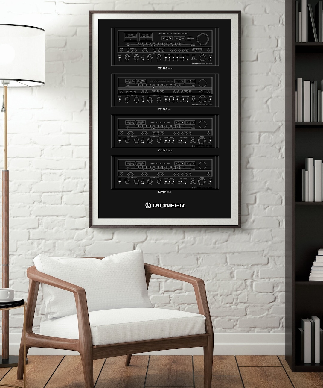 Pioneer SX-80 Series Era Vintage Audio Poster, Vintage 70s Poster ...