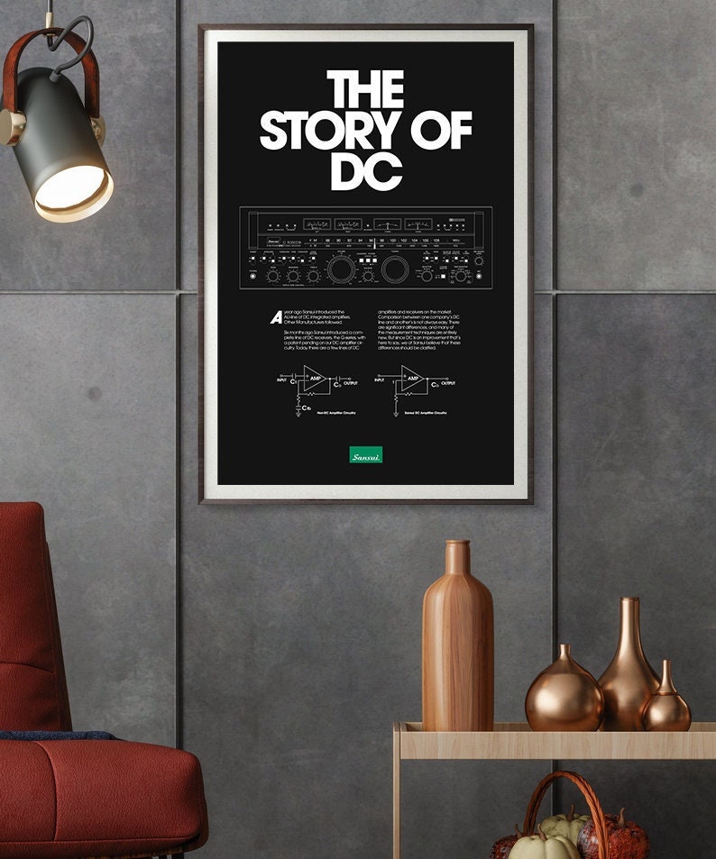 Sansui DC Power Era Vintage Audio Poster,vintage 70s Poster, Vintage ...
