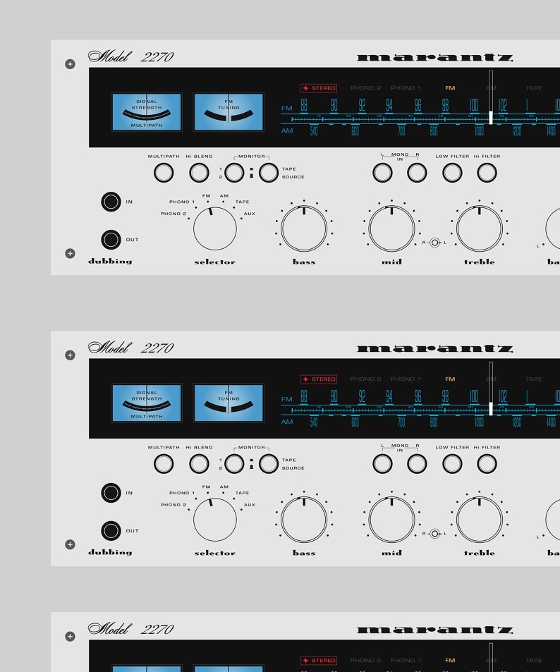 Marantz Model 2270 Vintage Audio Poster, Vintage 70s Poster, Vintage ...