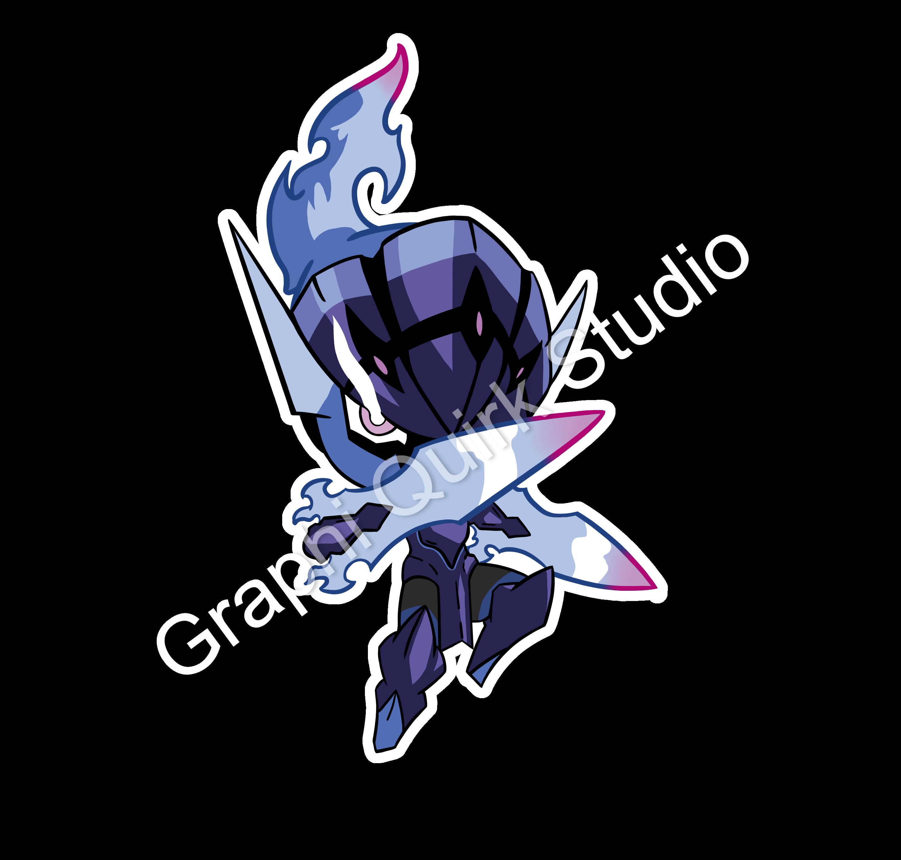 Chibi Ceruledge Pokemon PNG Fanart Style Sticker - Etsy
