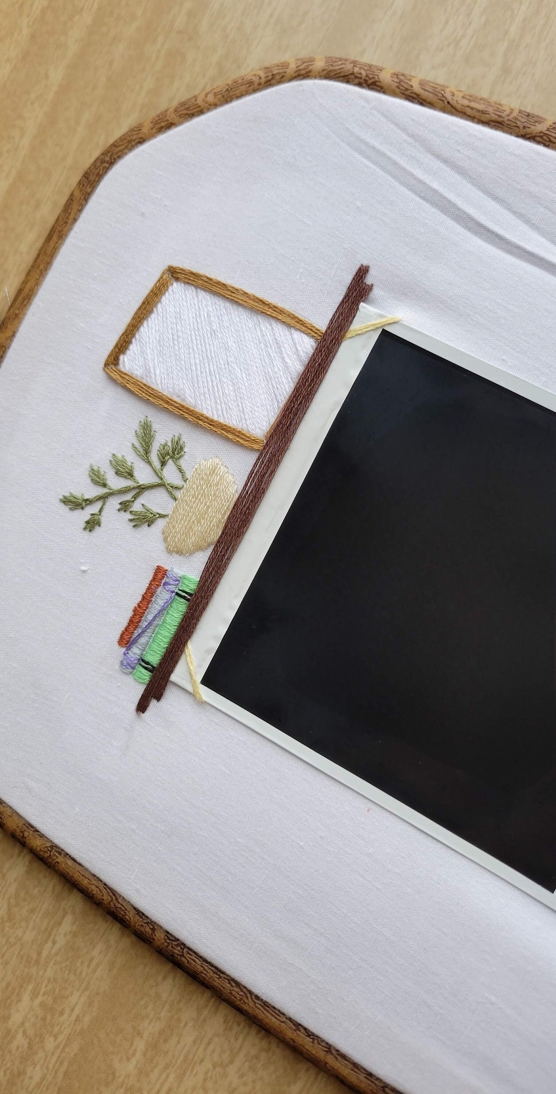 Hand Embroidered Photo Frame - Etsy