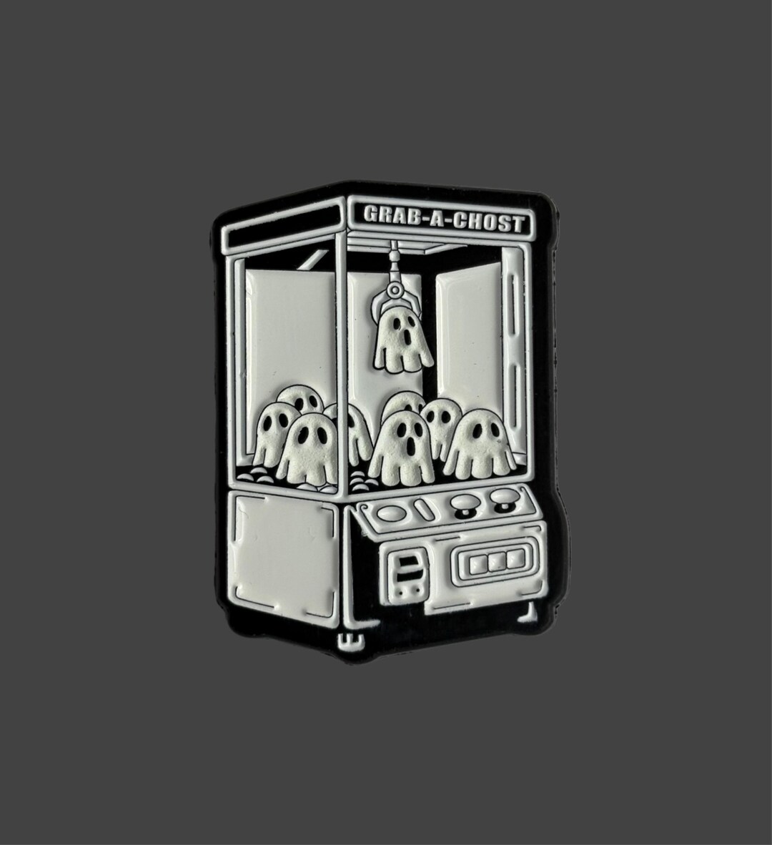 Grab A Ghost Claw Machine Glow in the Dark Pin - Etsy