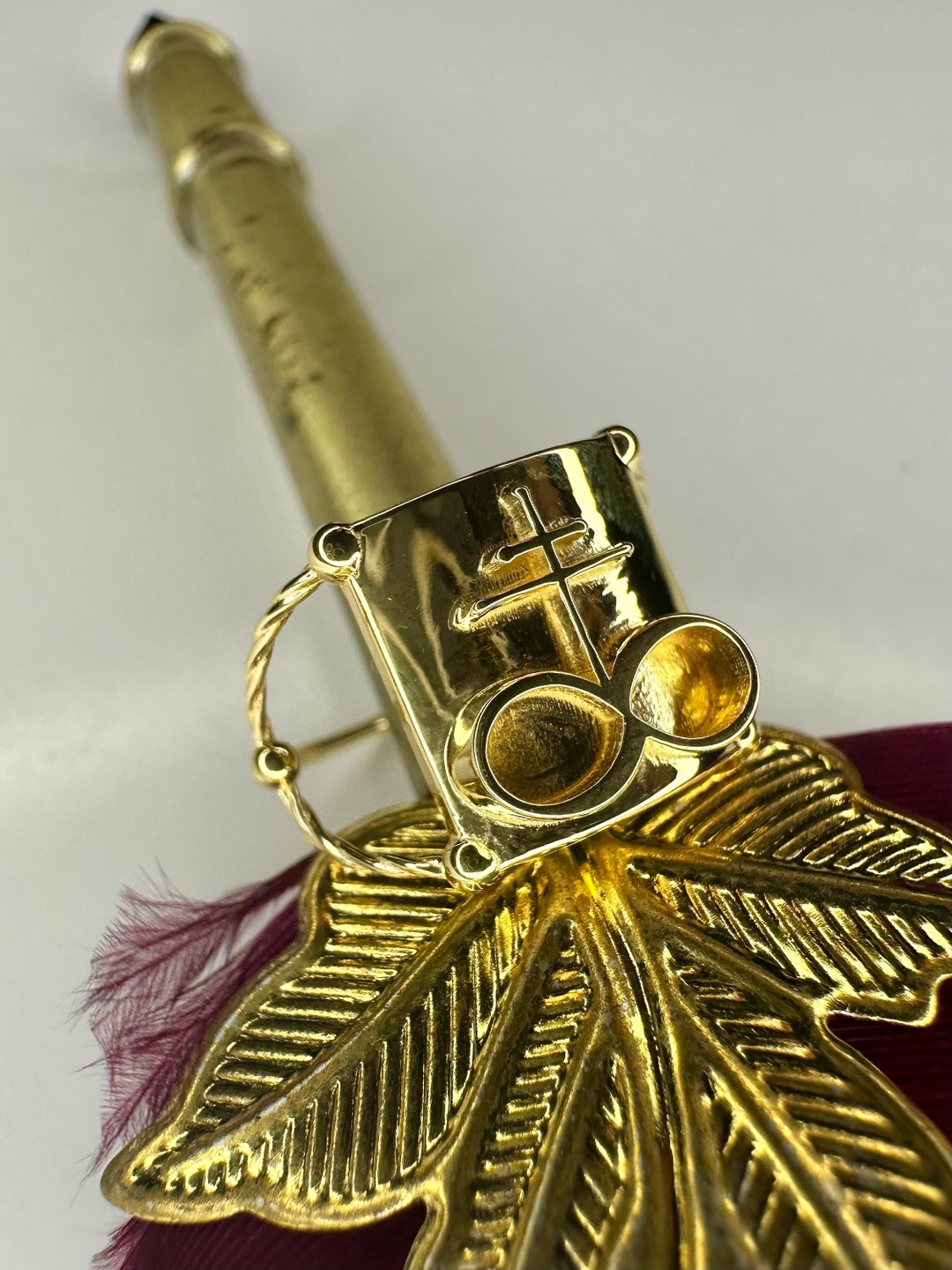 Clockwork Angels Ring; Alchemy Brimstone Symbol; 18k Gold Plated Brass ...