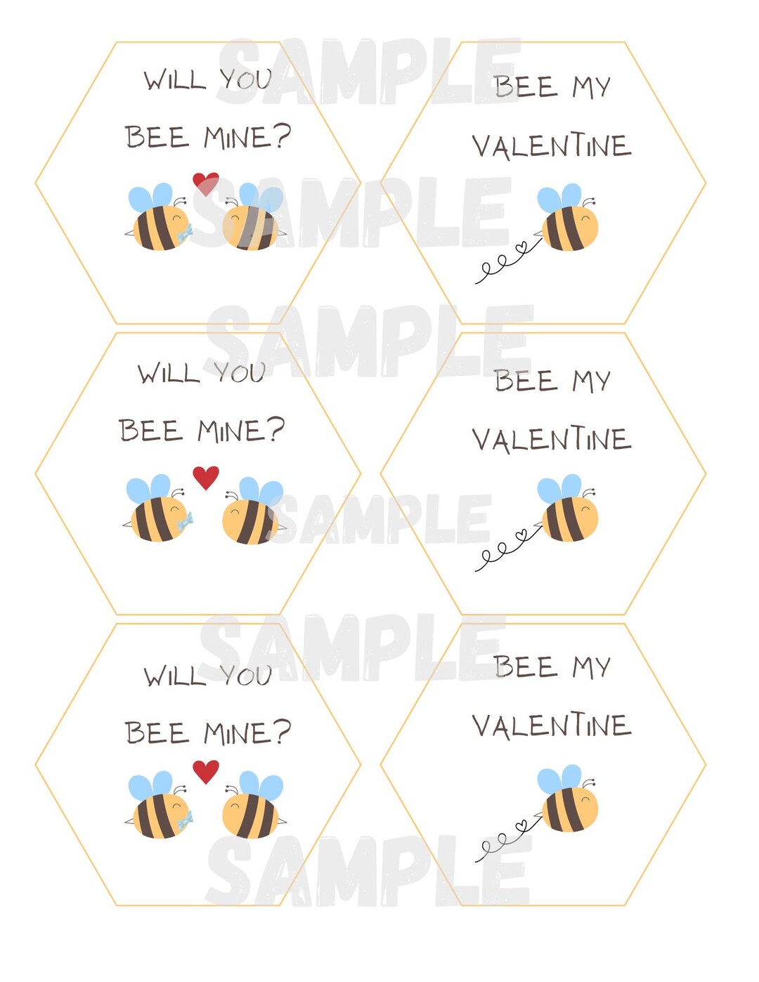 Valentines Cards Will You Bee Mine - Etsy