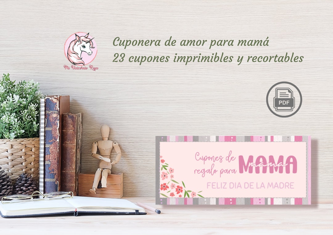 Cuponera Día de la Madre/ Dia de la madre/ regalo para mamá/ cupones de ...