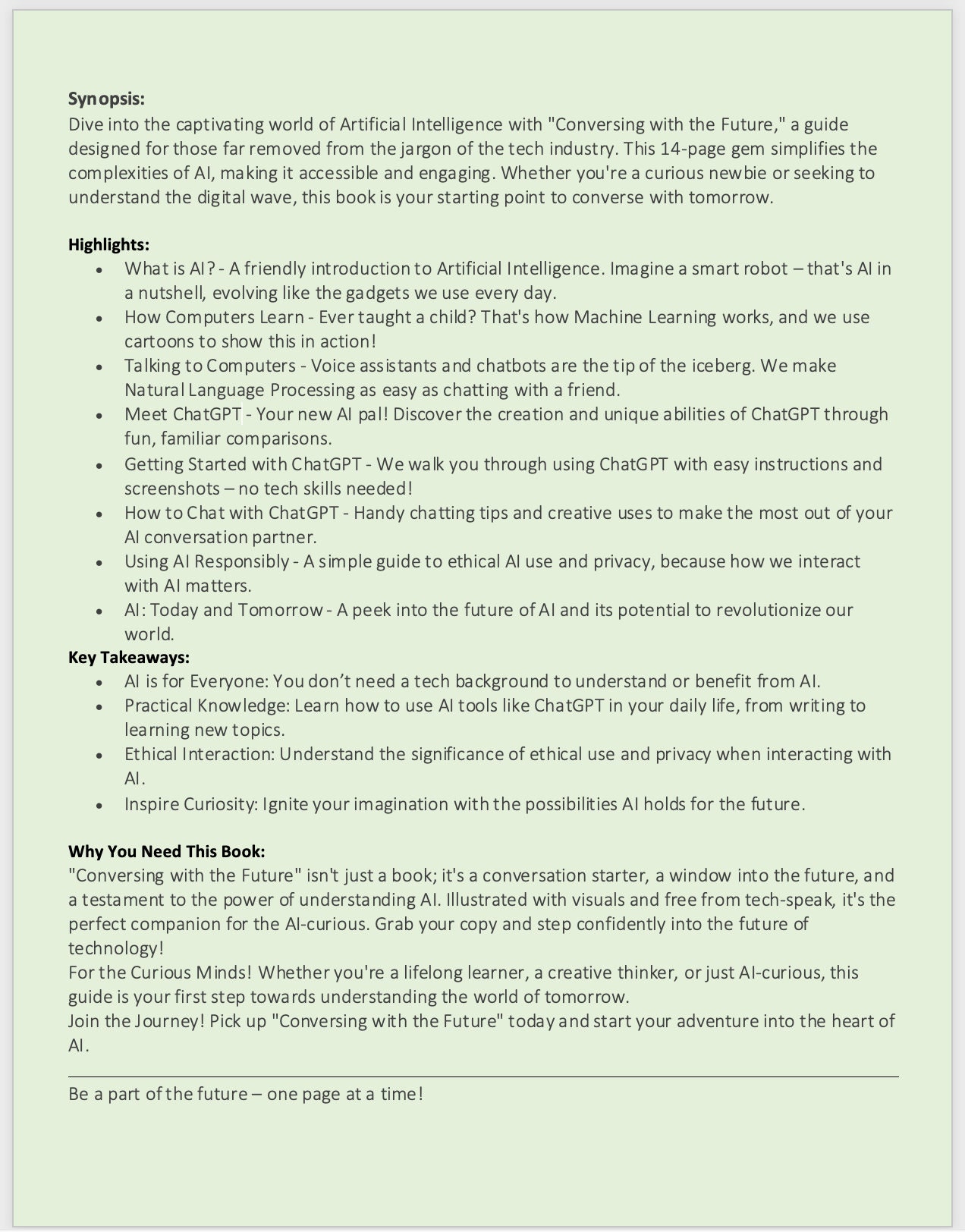 Conversing With the Future: A Beginner's Guide to AI Chatgpt tutorial on the Basics of AI and ...