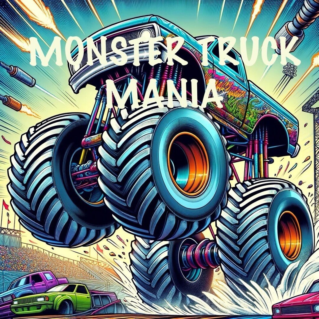 30 Coloring Pages of Monster Truck Mania Printable - Etsy