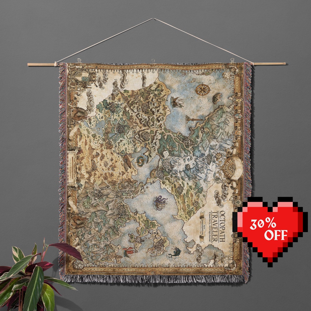Octopath Traveler Woven Tapestry Throw Blanket Woven Blanket Tapestry ...
