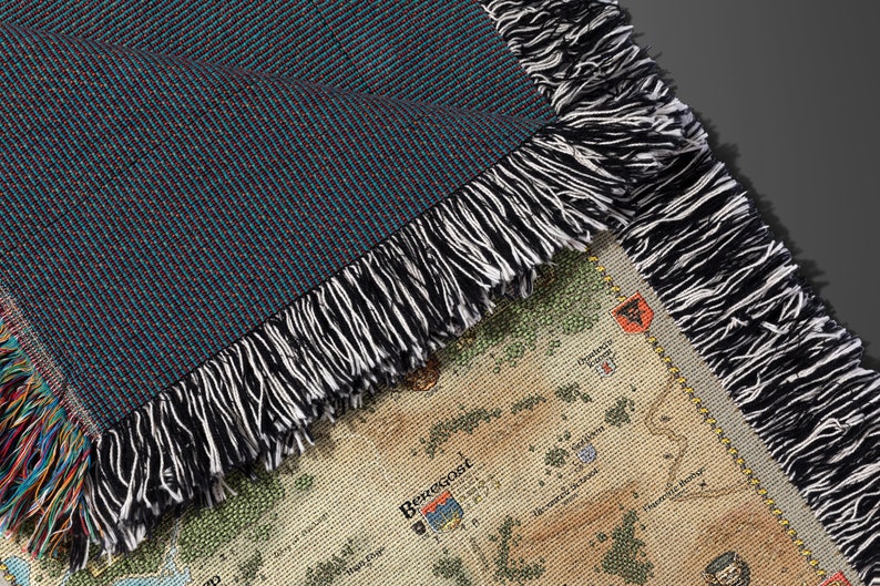 Vintage Video Game Map Baldurs Gate Gift Woven Blanket Decor Blanket ...