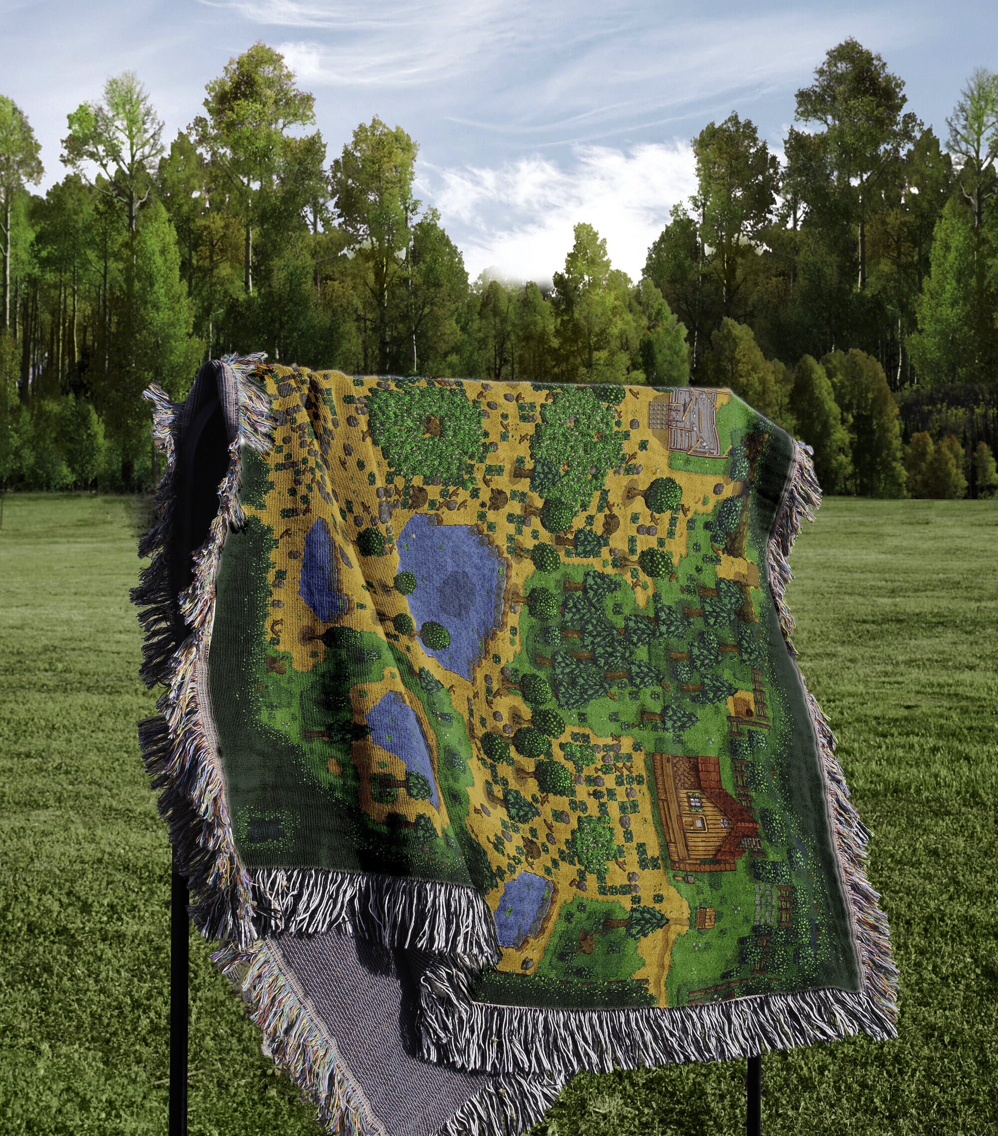 Stardew Valley Gift Forest Farm Stardew Valley Game Woven Blanket ...