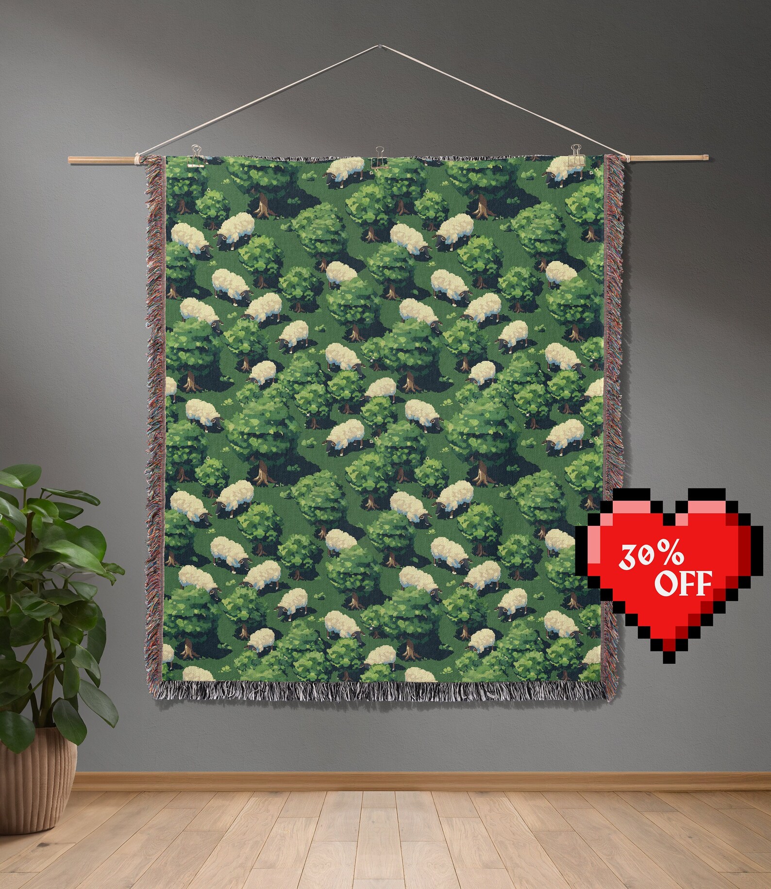 Woodland Nursery Wall Art Tapestry Blanket Woven Tapestry Wall Art Gift ...