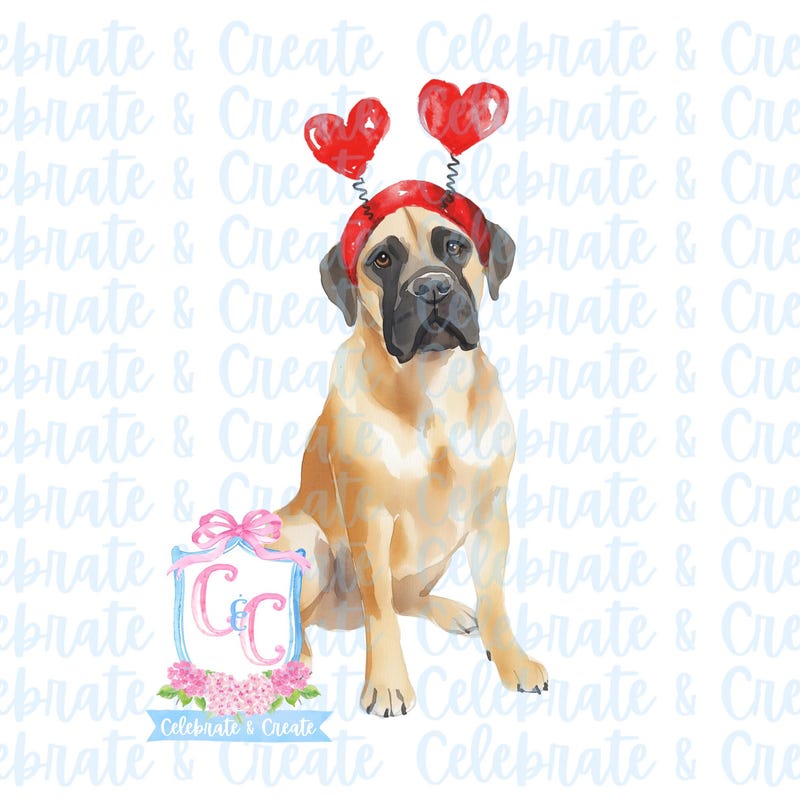 Mastiff Valentines Day - Etsy