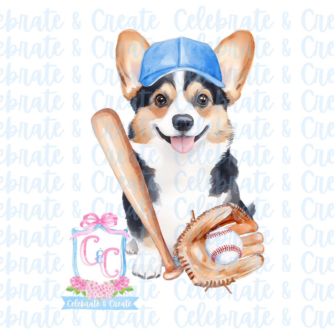 Corgi (2) Watercolor PNG Clipart Clip Art Baseball Dog Dogs Puppy ...