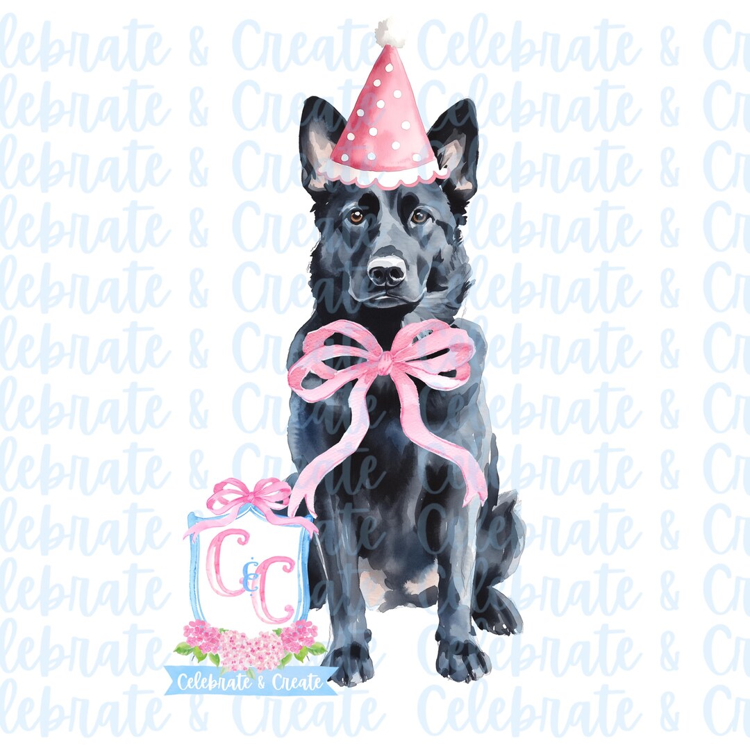 German Shepherd GSD (2) Watercolor Dog Puppy PNG Clip Art Clipart ...