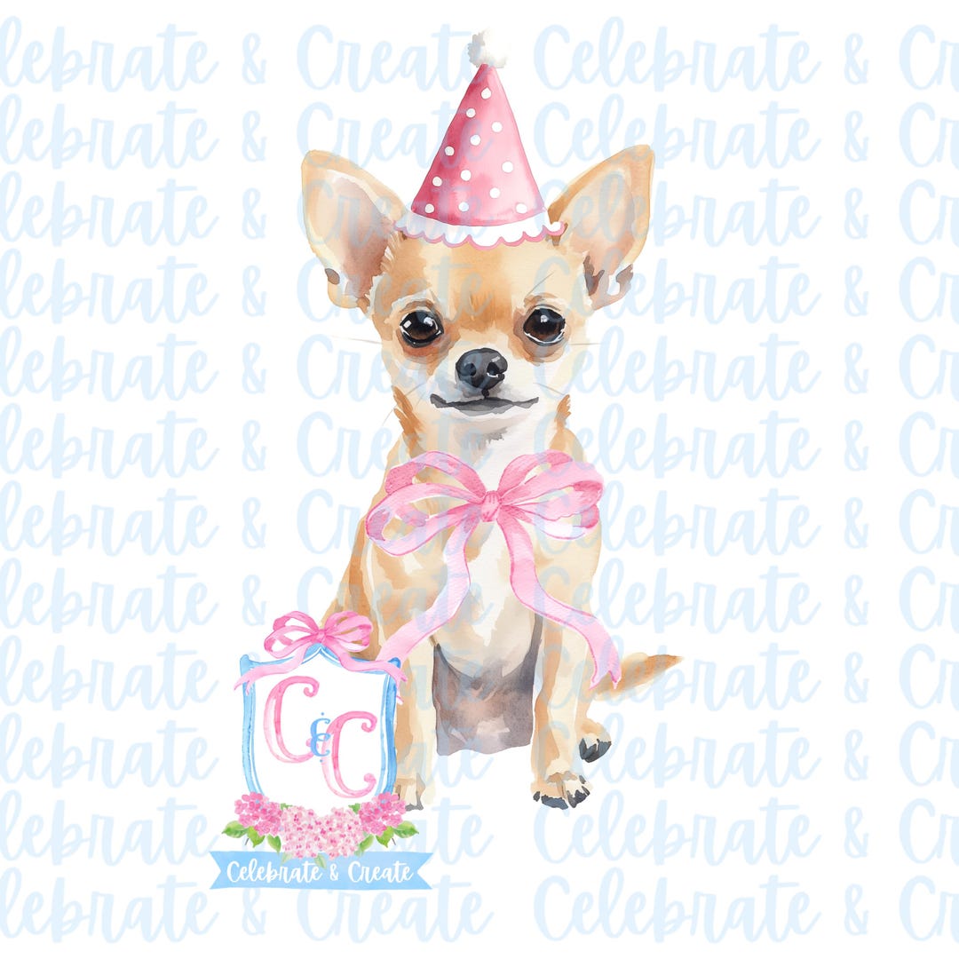 Chihuahua Watercolor Dog Puppy PNG Clip Art Clipart Grandmillennial ...