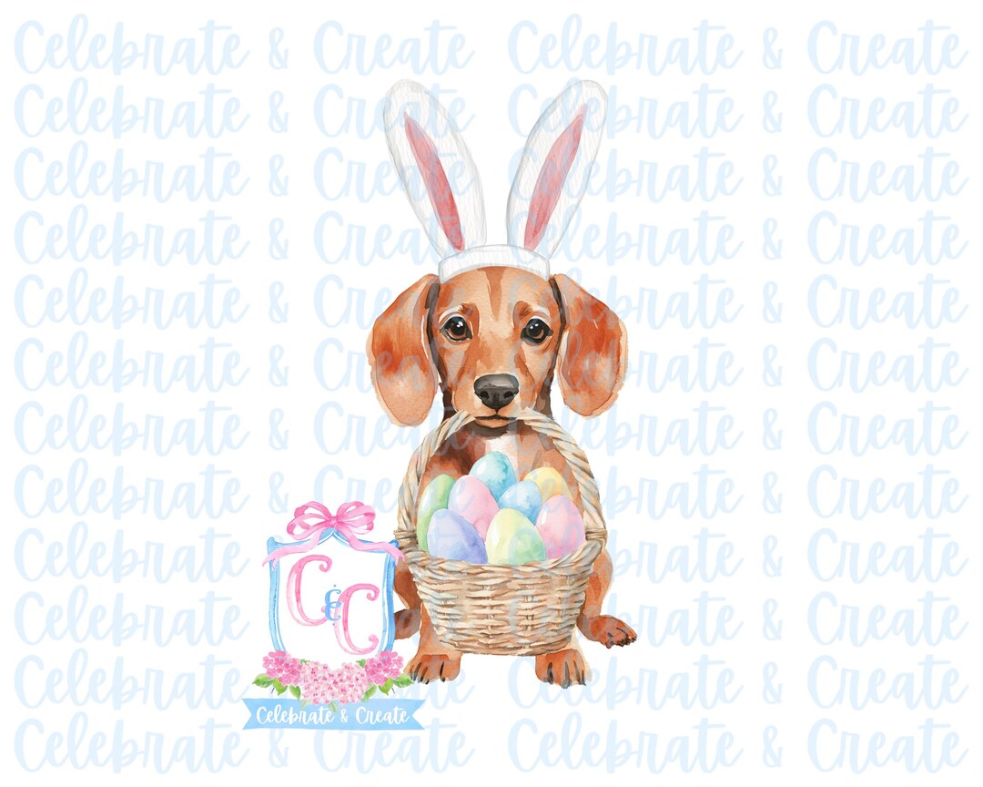 Dachshund Watercolor Dog Puppy PNG Clip Art Clipart Grandmillennial ...