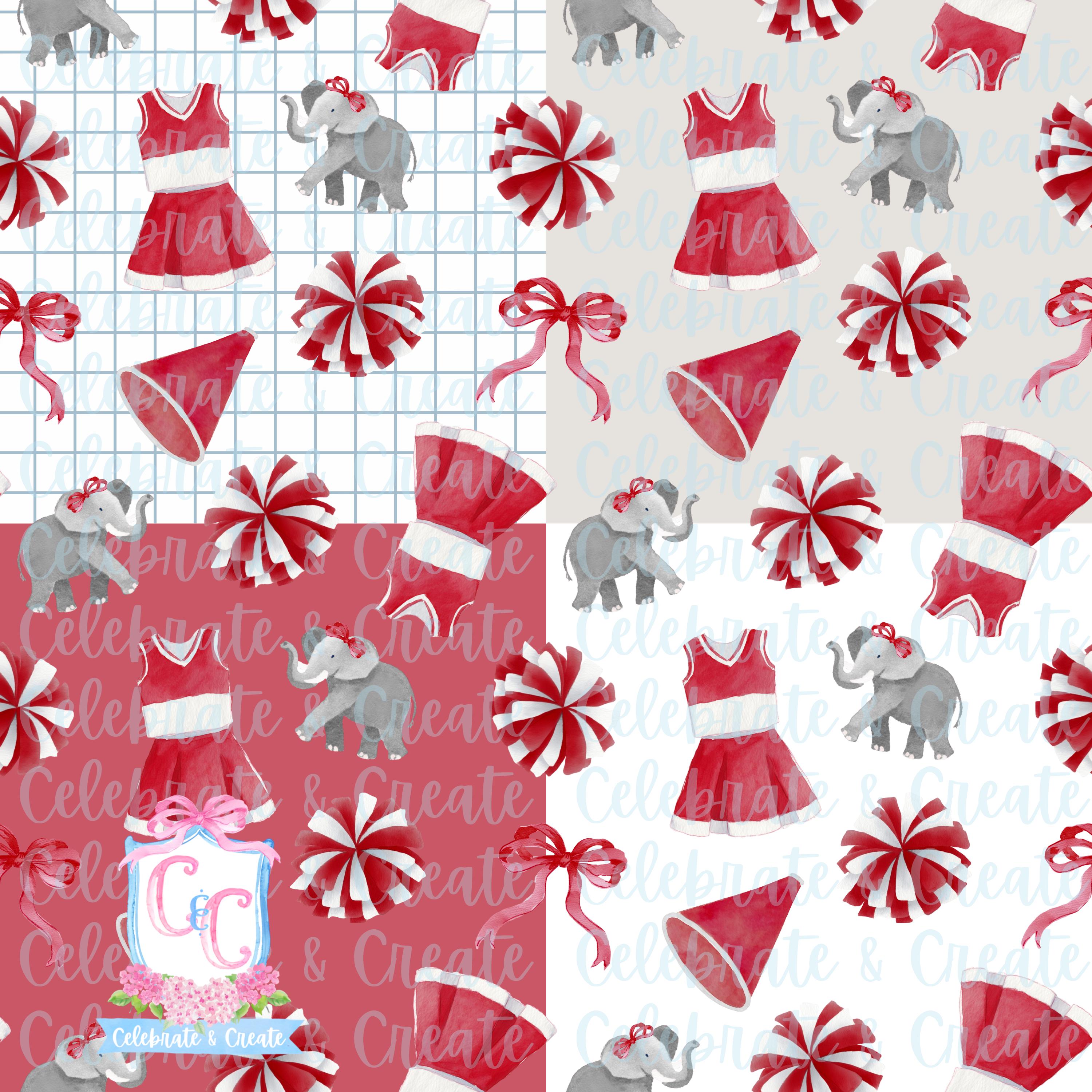 Watercolor SEAMLESS PATTERN PNG Clipart Grandmillennial Preppy ...