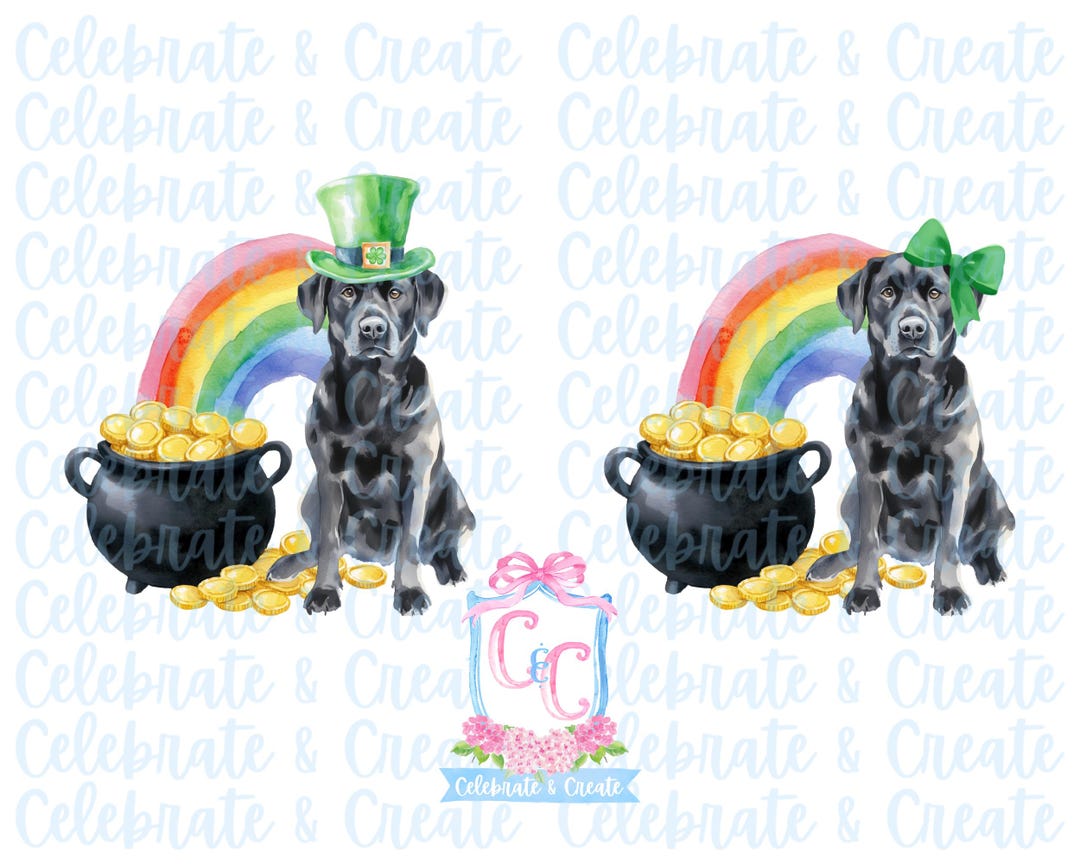 Black Lab Labrador Retriever Watercolor Dog Puppy PNG Clip Art Clipart ...