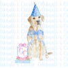 Watercolor Santa Hat Golden Doodle Labradoodle Dog Red Gingham Bow PNG ...