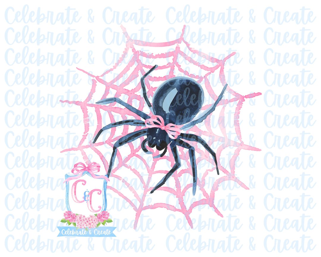 Watercolor Spider & Spider Web Bow PNG Clipart Stationery ...