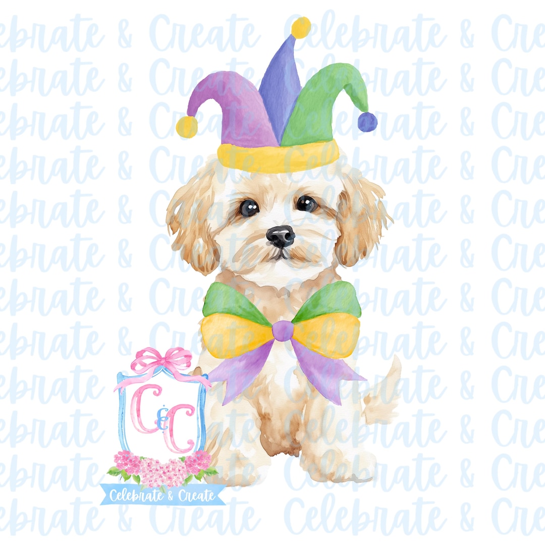 Watercolor Goldendoodle Golden Doodle Labradoodle Cockapoo Cavapoo ...