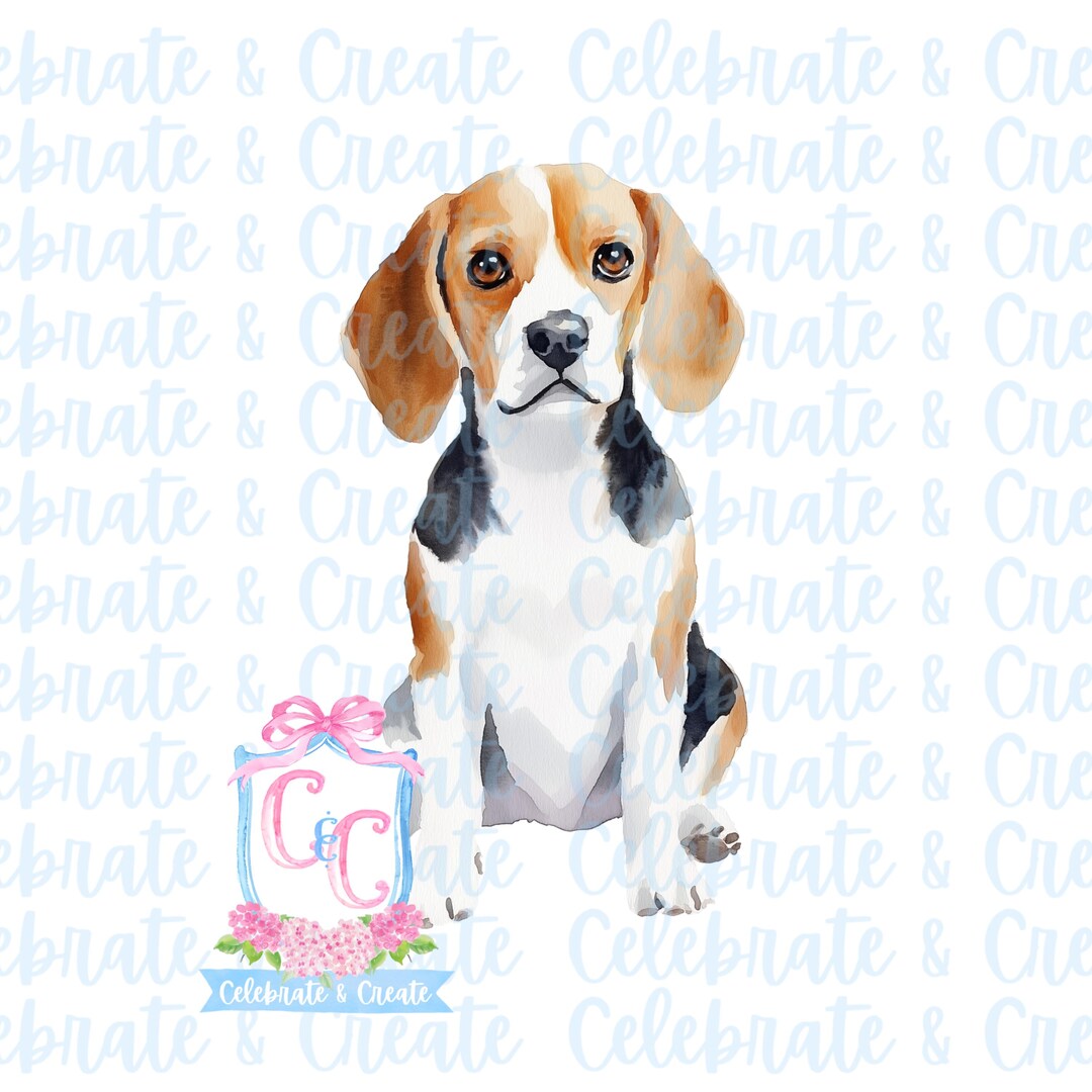 Watercolor Dog Puppy Beagle - Etsy