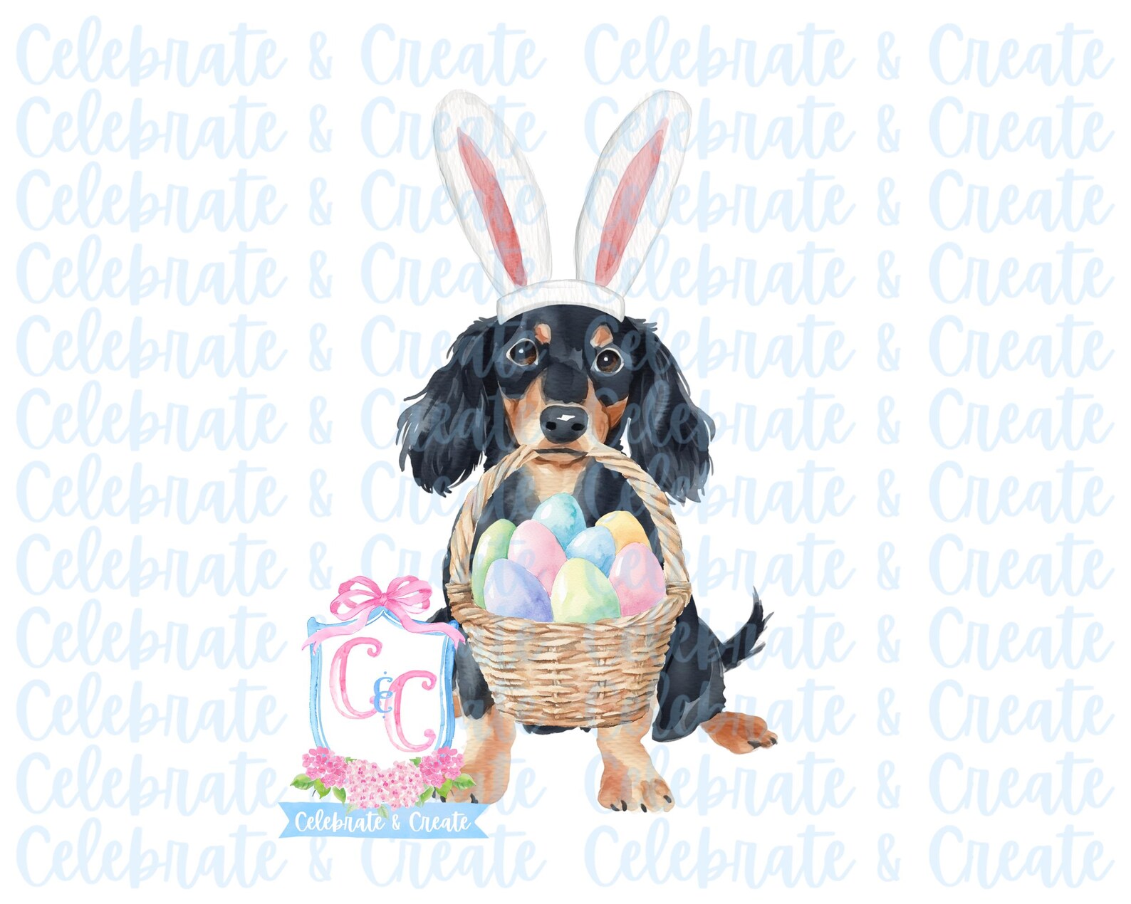 Dachshund Watercolor Dog Puppy PNG Clip Art Clipart Grandmillennial ...