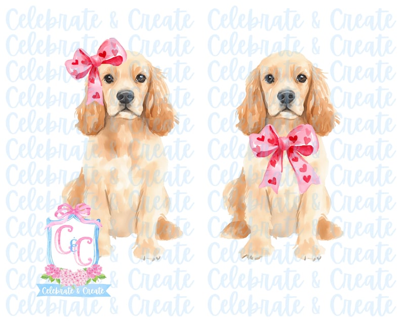 Watercolor Cocker Spaniel Dog PNG Clipart Grandmillennial Doodles AI ...