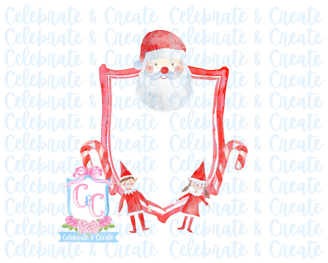 Watercolor Red Santa Claus Crest St Nick Saint Nicholas PNG Clipart ...