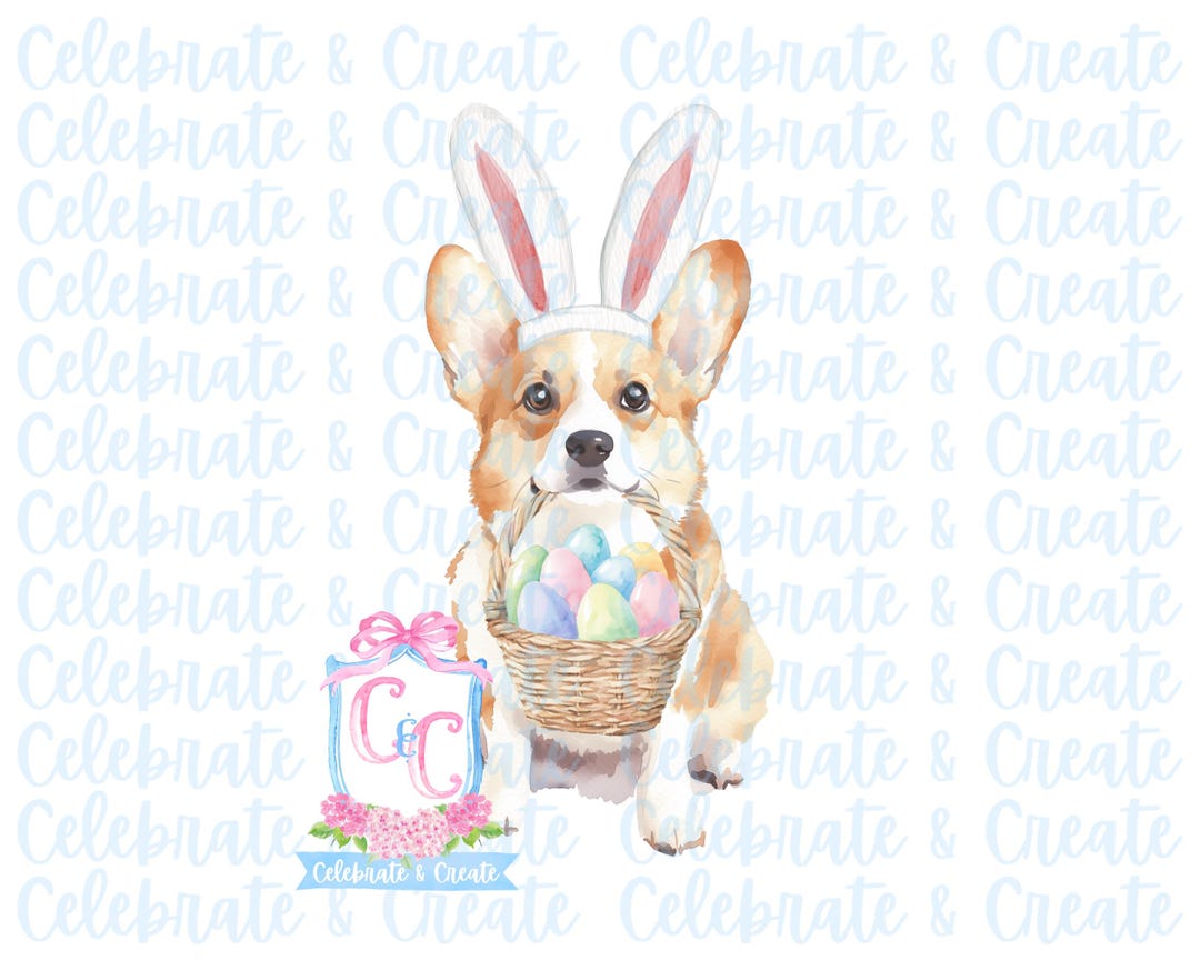 Corgi Watercolor Dog Puppy PNG Clip Art Clipart Grandmillennial Preppy ...