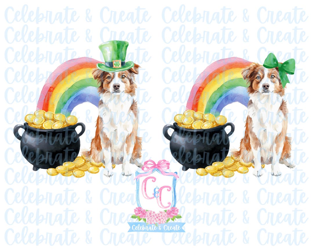 Red Australian Shepherd Watercolor Dog Puppy PNG Clip Art Clipart ...