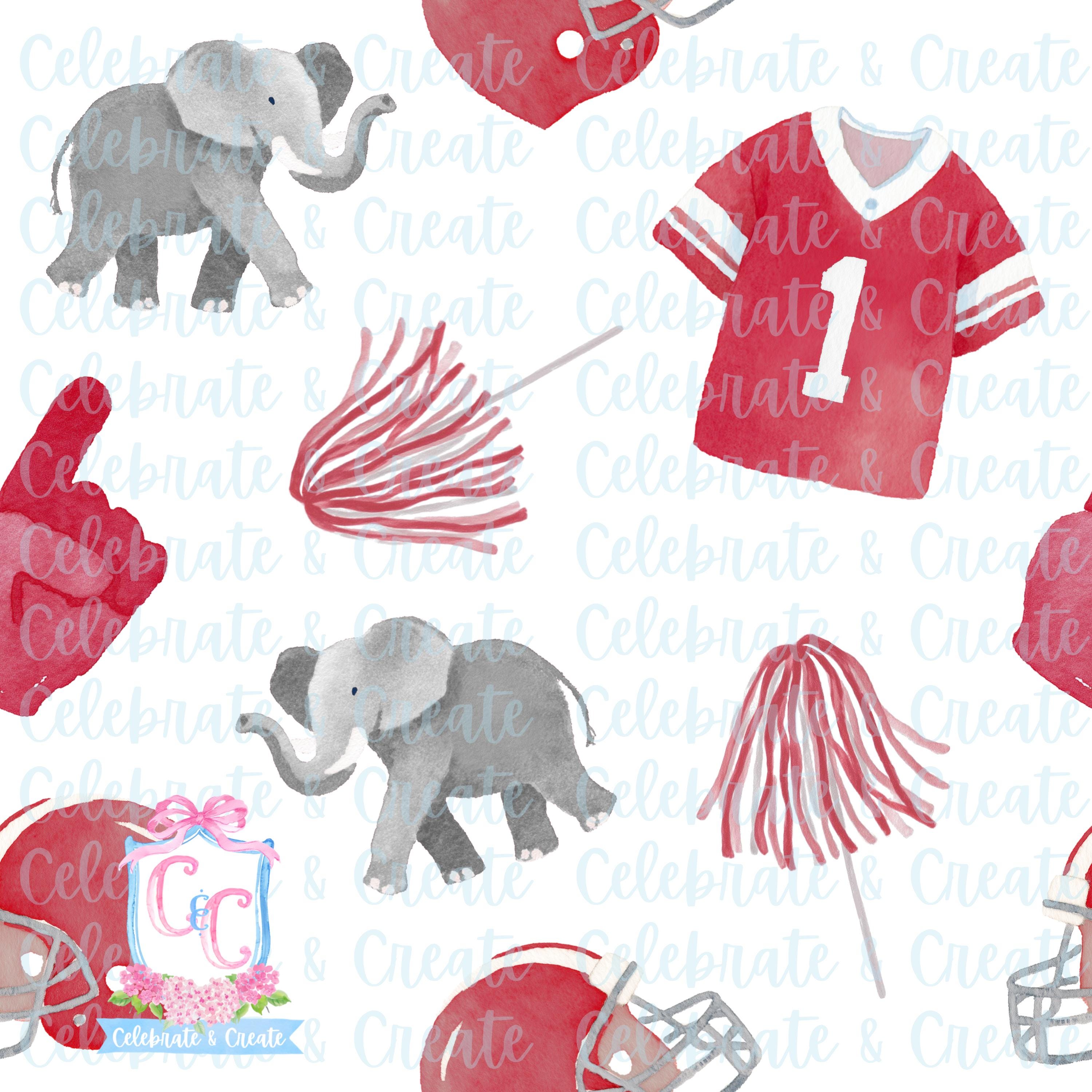 Watercolor SEAMLESS PATTERN PNG Clipart Grandmillennial Preppy ...