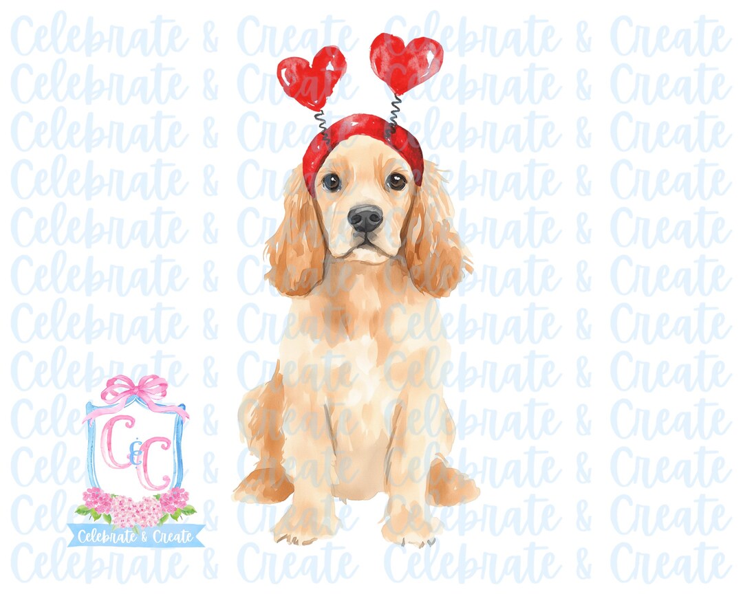 Watercolor Cocker Spaniel Dog PNG Clipart Grandmillennial Doodles AI ...