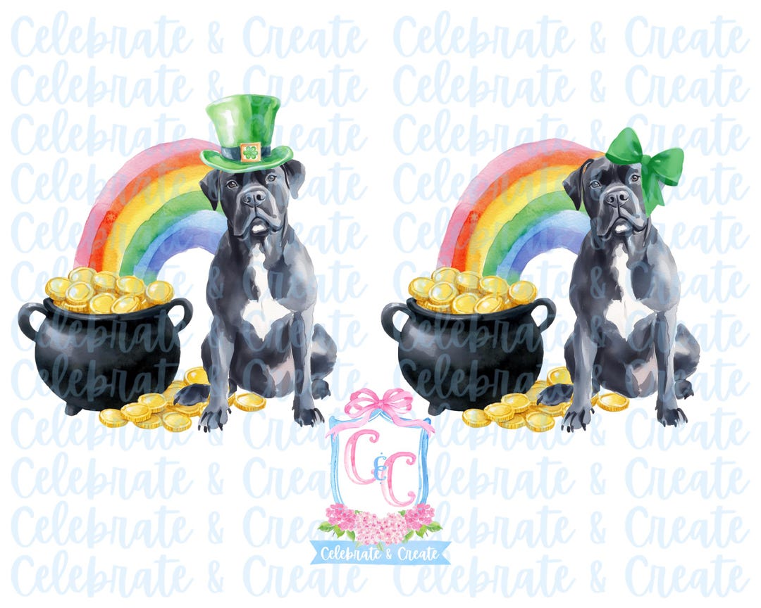 Cane Corso Watercolor Dog Puppy PNG Clip Art Clipart Grandmillennial ...