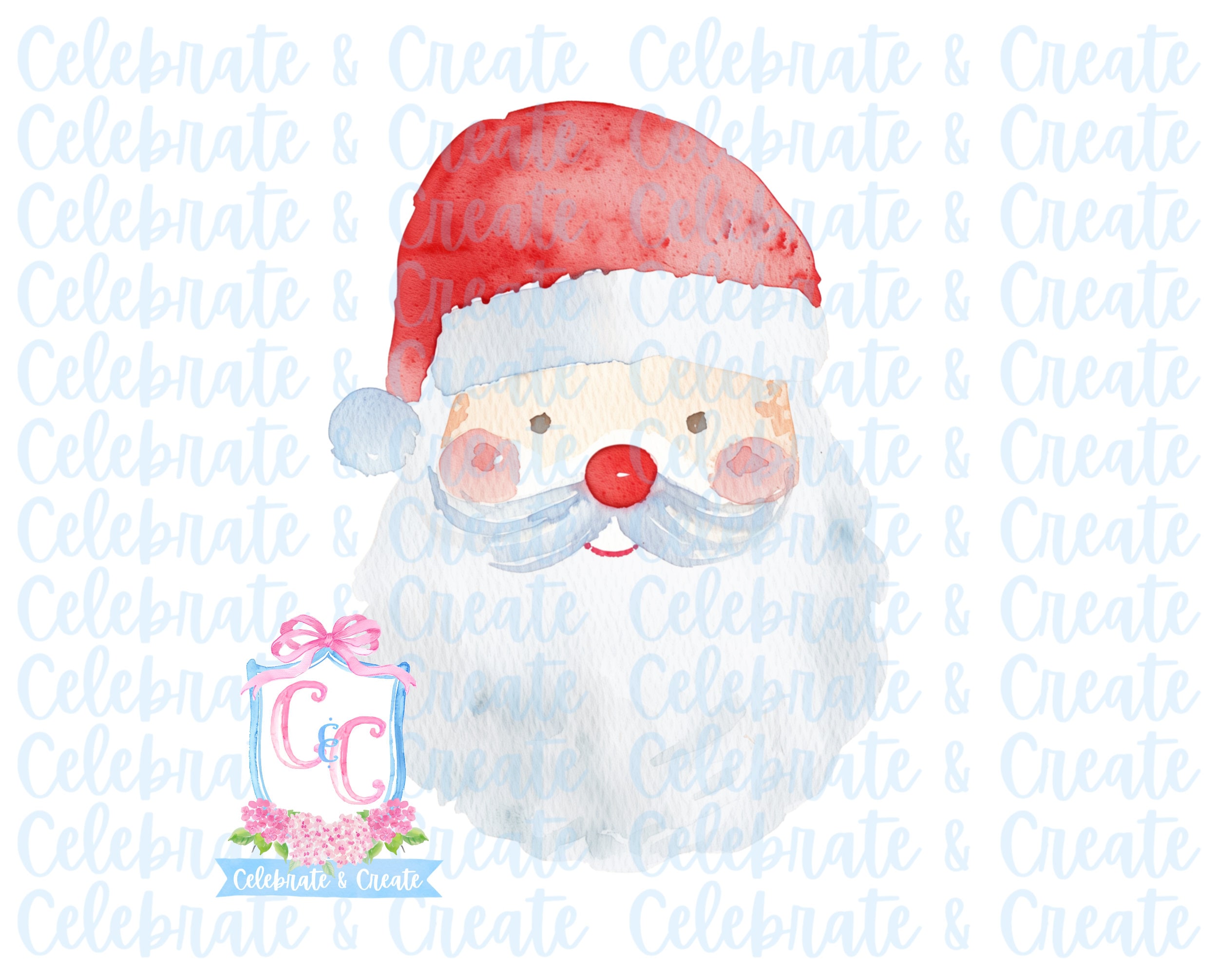 Watercolor Red Santa Claus Head St Nick Saint Nicholas PNG Clipart Clip ...