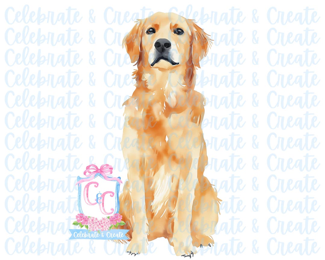 Watercolor Golden Retriever Dog Puppy Canine K9 PNG Clipart ...