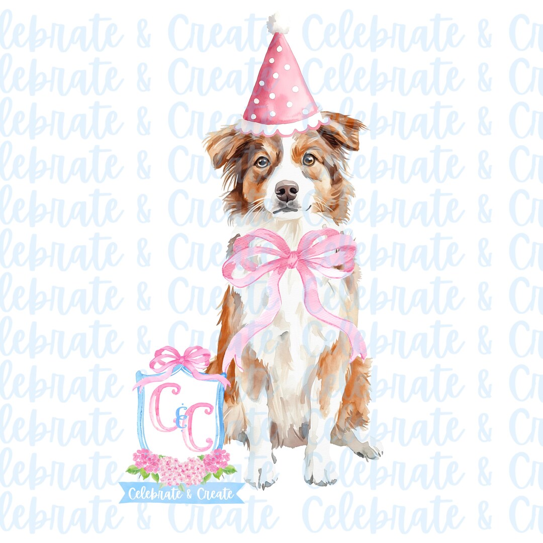Aussie Australian Shepherd Cattle Sheep (2) Watercolor Dog Puppy PNG ...