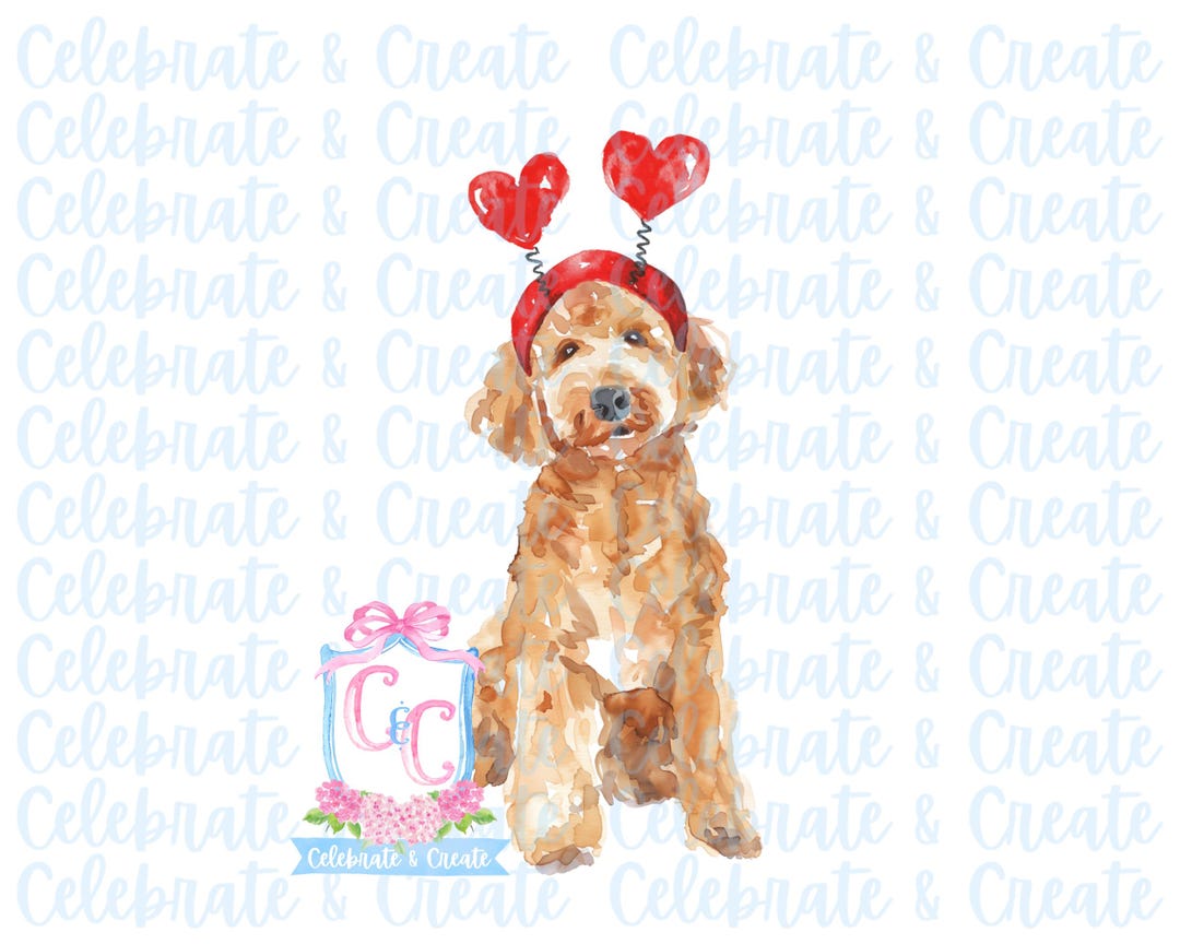 Watercolor Golden Doodle Labradoodle Goldendoodle Dog PNG Clipart ...