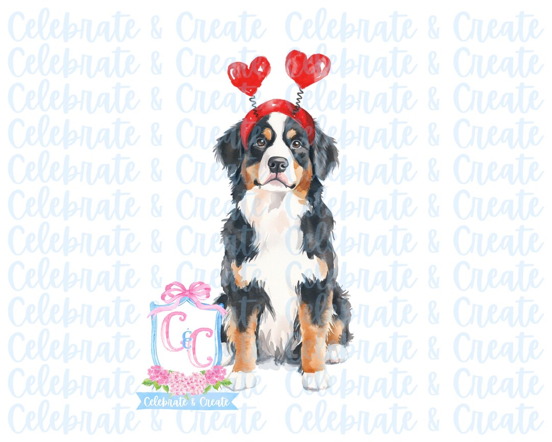 Watercolor St Saint Bernard Dog PNG Clipart Grandmillennial Doodles AI ...
