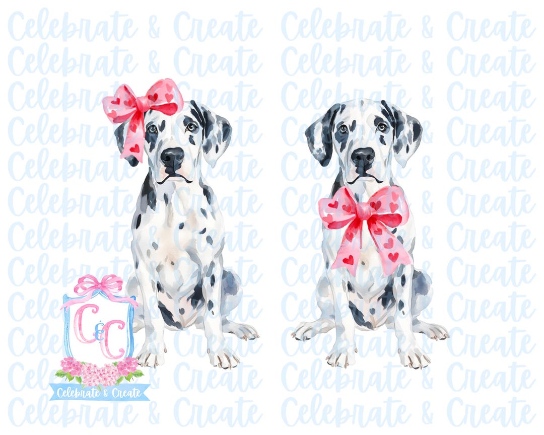 Watercolor Great Dane Blue Merle Dog PNG Clipart Grandmillennial ...